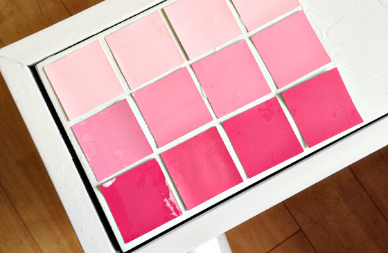 DIY Side Table with Paint Chips - Project Nursery