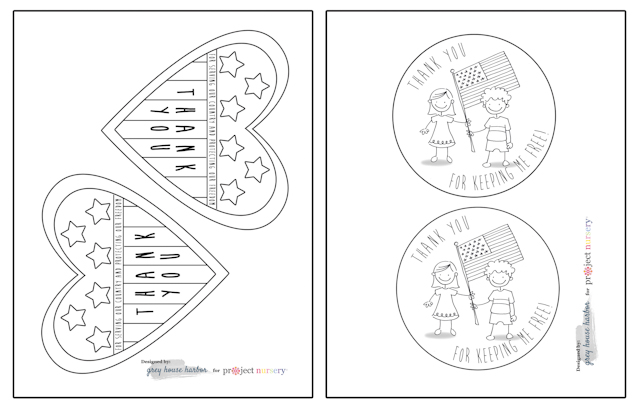 Veterans Day Cards for Kids to Color - Project Nursery