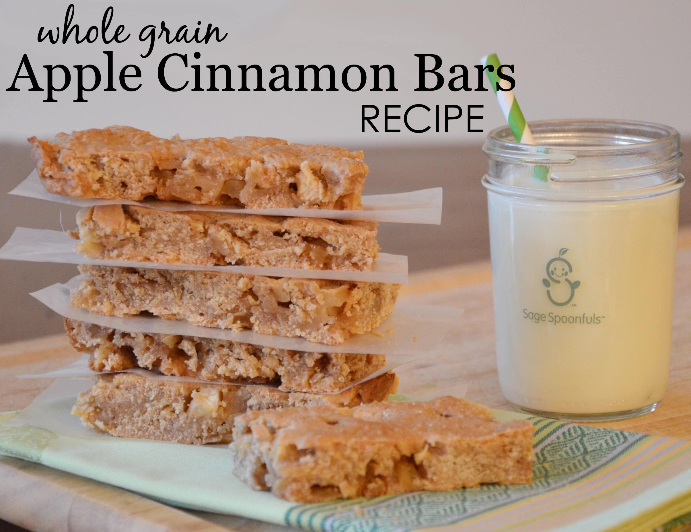 Whole Grain Apple Cinnamon Bars Recipe - Project Nursery