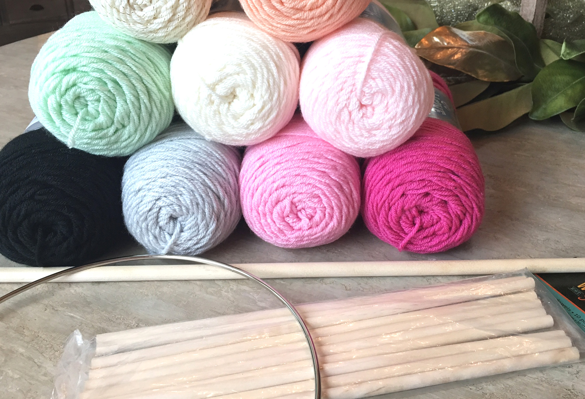 DIY: Boho Floral Ring + Yarn Wall Hanging - Project Nursery