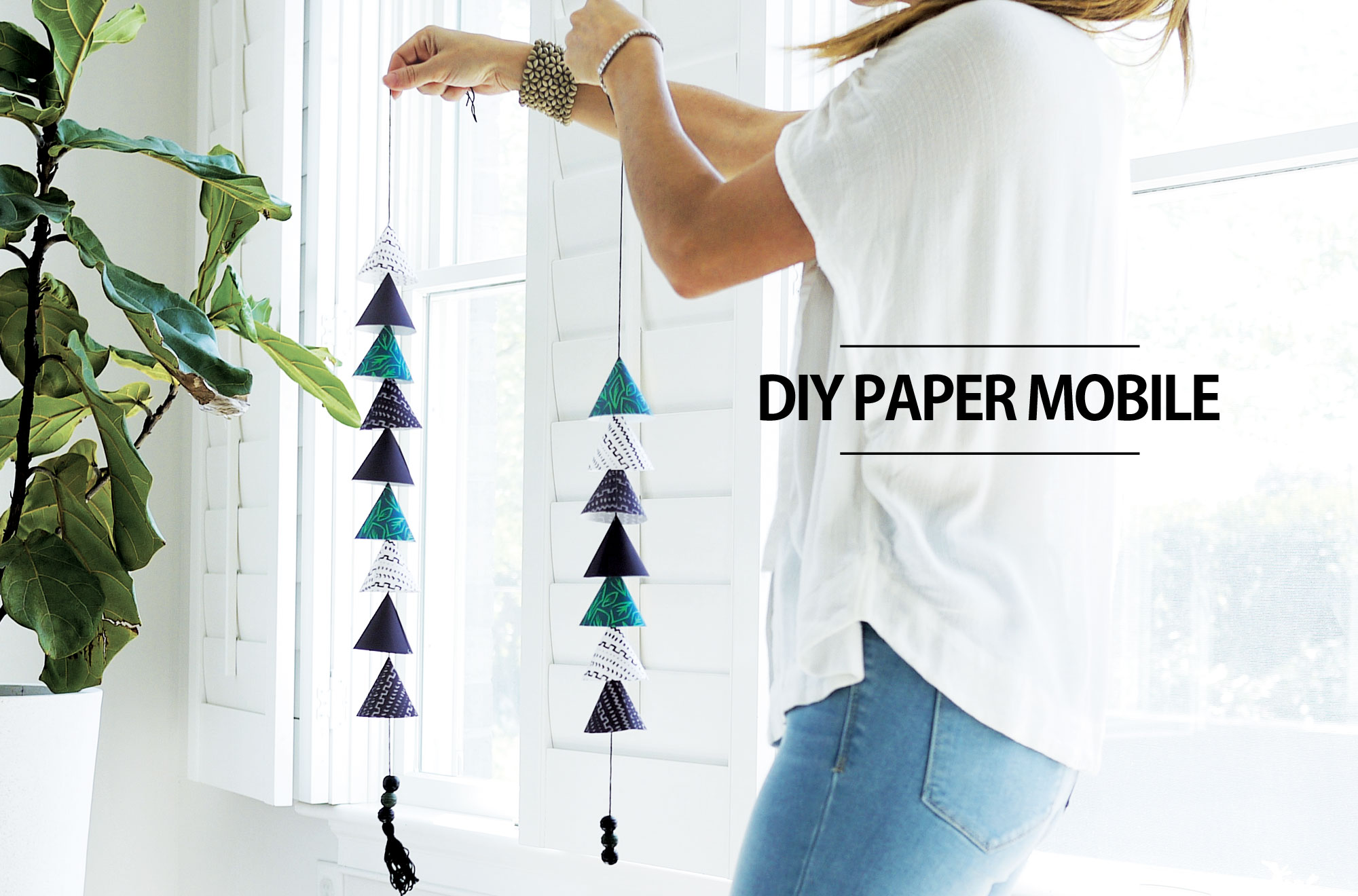 How To Make Your Own Modern Paper Mobile with Our Free Printable ...